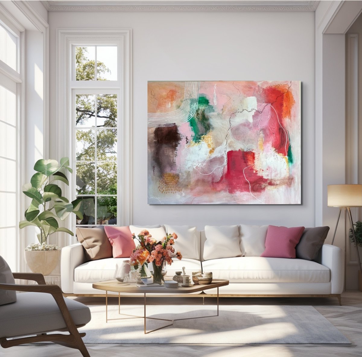 Store Malerier – Unikke Malerier til Stuen | Køb Abstrakt Kunst